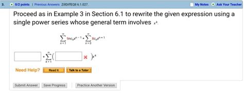 solved proceed as in example 3 in section 6 1 to rewrite the