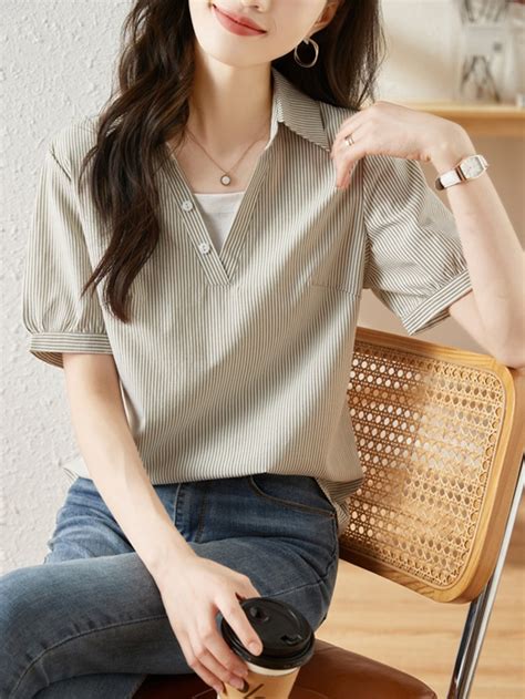 위메프플러스 숙녀 인기 프리미엄 가짜 두 레이어 우아한 칼라 블라우스 작업사무복 블라우스 탑 티 브랜드 여성의류