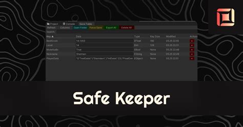 Safe Keeper Utilities Tools Unity Asset Store