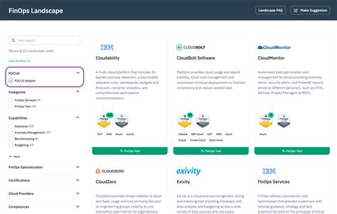 Finops Tool Vendors Are Adopting Focus