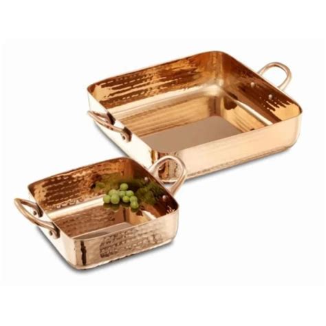 Rose Gold Hammered Square Fry Pan For Hotel Restaurant Size Diameter Cm At Piece In