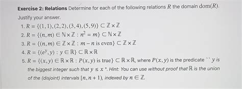 Solved Exercise 3 Functions For Each Relation R From Chegg Com