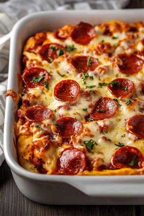 Cheesy Pizza Casserole Pie Recipe For Weeknight Meals Craft Meats