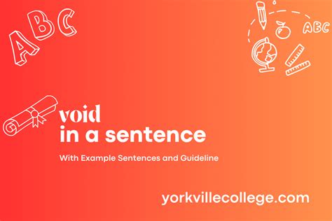 How To Use Void In A Sentence Easy Examples