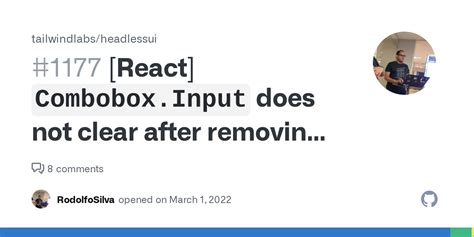 React Combobox Input Does Not Clear After Removing The Current Value From The Combobox