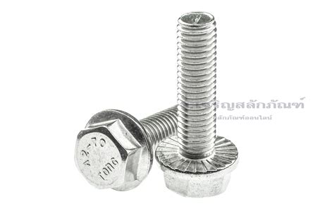 น็อตหัวเหลี่ยมแบบติดจานสแตนเลส M6x30 Jspstore