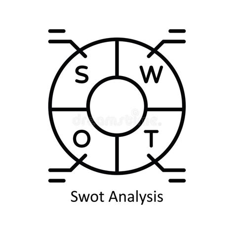 Swot Analysis Vector Outline Icon Design Illustration. Product Management Symbol on White ...