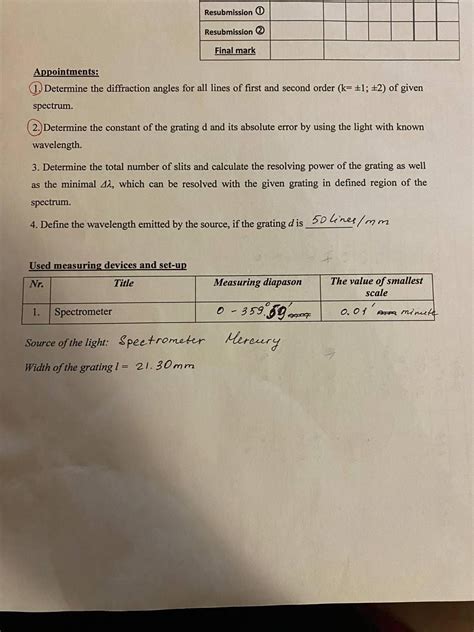 Solved Appointments 1 Determine The Diffraction Angles For
