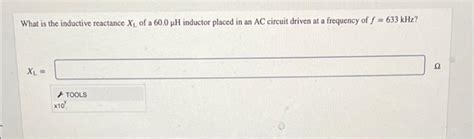Solved What Is The Inductive Reactance XL Of A PH Chegg