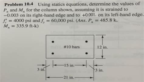 solved problem 10 4 using statics equations determine the
