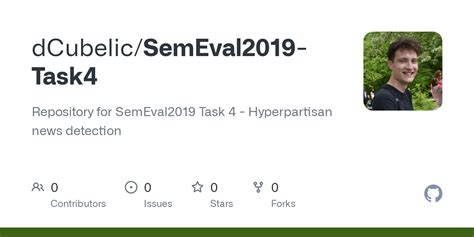 Github Dcubelicsemeval2019 Task4 Repository For Semeval2019 Task 4 Hyperpartisan News