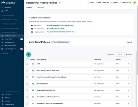 get started conditional access policies jumpcloud