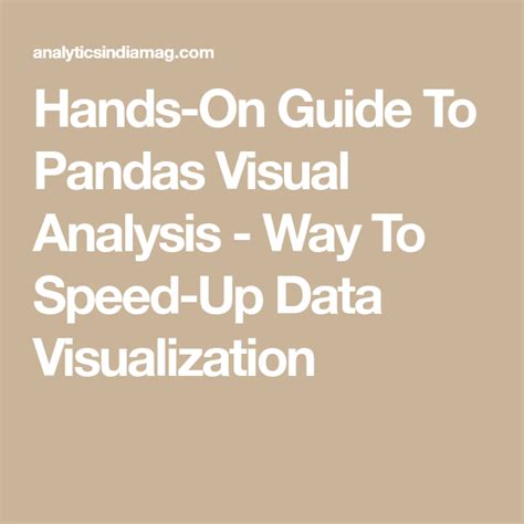 Speed Up Your Data Visualization With Pandas