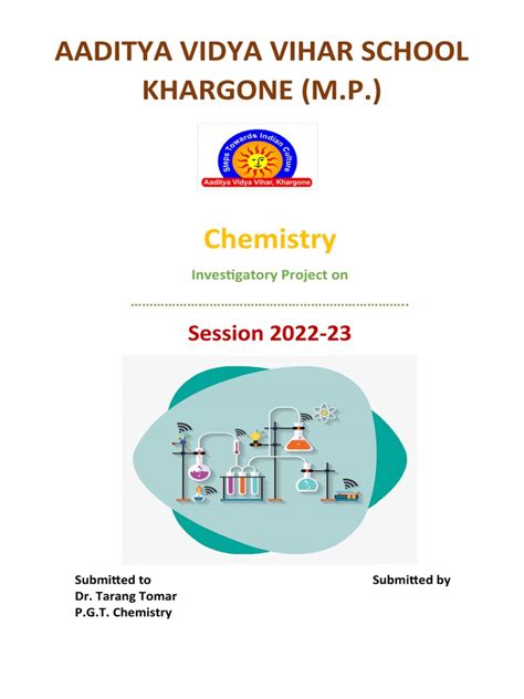 class 12 investigatory project front pages pdf