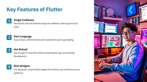 Flutter Mobile Development Cross Platform Efficiency Ppt