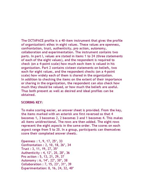 The Octapace Profile Is A 40 Download Free Pdf Creativity Autonomy