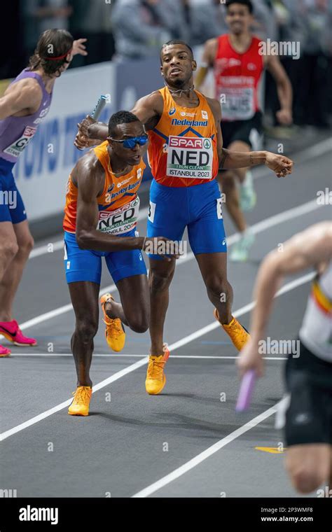 Istanbul Liemarvin Bonevacia And Ramsey Angela In Action In The 4 X 400 Meter Relay On The