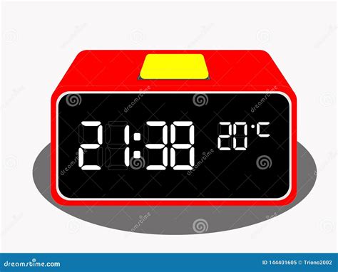 Digital Table Clock Vector Stock Vector Illustration Of Dinner 144401605