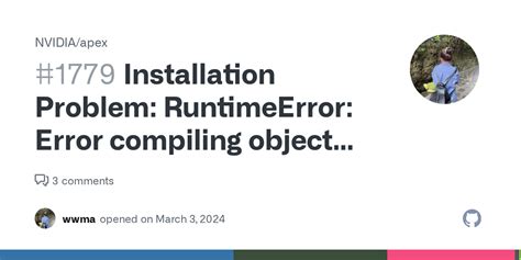 Installation Problem Runtimeerror Error Compiling Objects For