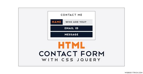 HTML Contact Form With CSS And JQuery Responsive Contact Us Form