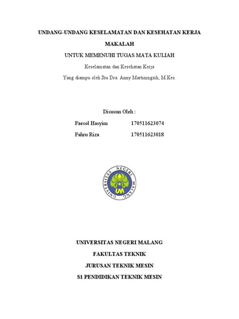 Makalah Undang K3 Pdf Komputer
