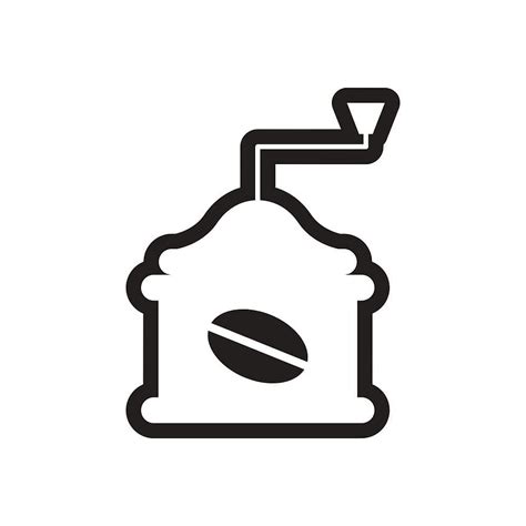 세련 된 흑백 아이콘 커피 분쇄기 벡터 Eps Ai Uidownload