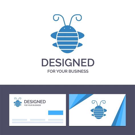 Creative Business Card And Logo Template Bee Insect Beetle Bug Ladybird