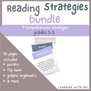 7 Reading Strategies Bundle by Learning With Rei | TPT