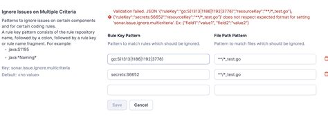 Setting Multiple Ignore Criteria Through Ui Is Broken Sonarqube Cloud Sonar Community