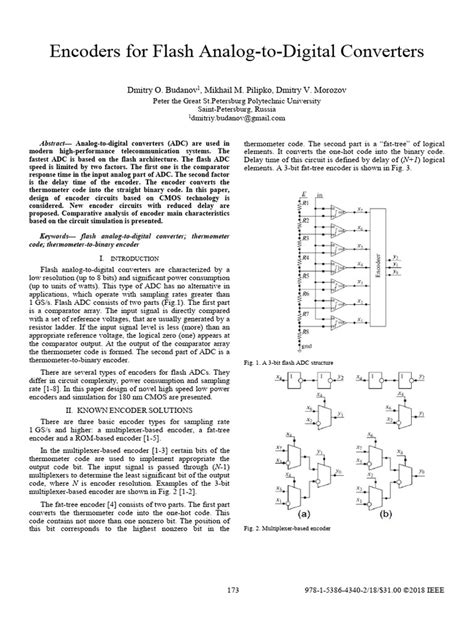 encoders for flash analog to digital converters pdf