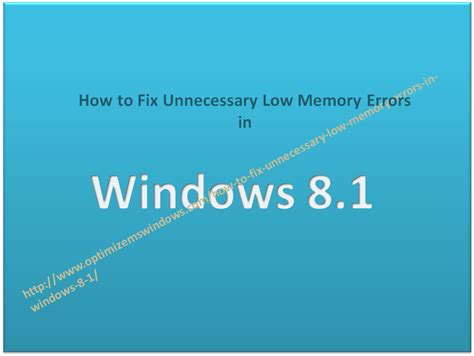 While “low Memory Error” Messages Seem Correct And Appropriate When