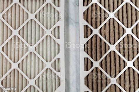 새로운 미사용 및 오래된 막힌 용광로 필터의 나란히 사진 여과에 대한 스톡 사진 및 기타 이미지 여과 전기로 변경 Istock