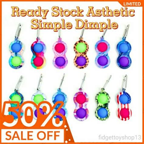 Malaysia Ready Stock Mini Aesthetic Simple Dimple Two Finger Fidget Toy Murah Shopee Malaysia