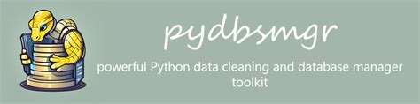 GitHub Jzsmoreno Pydbsmgr Python Package For Database Control And Administration As Well As