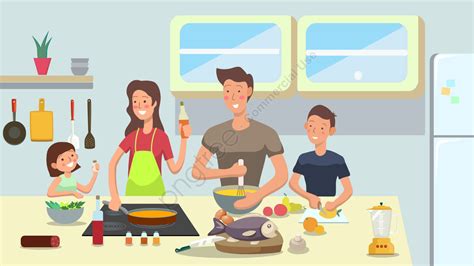 가족 동창회 따뜻한 요리 가정 주방 좋아하다 일러스트 Pngtree 로열티 무료