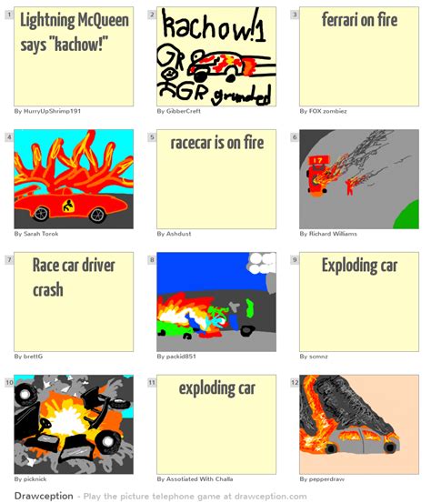 Lightning Mcqueen Says Kachow Drawception