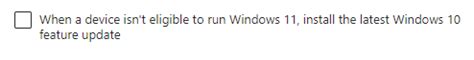 Feature Updates In Intune