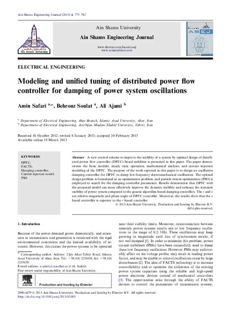 Pdf Modeling And Unified Tuning Of Distributed Power Flow Controller