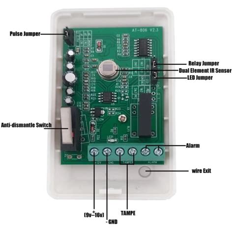 Sgooway Wired PIR Sensor Infrared Detector Wired Motion Sensor Alarm System COM R Faranux