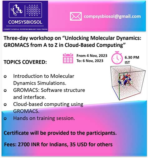 Computational Systems Biology Solutions On Linkedin Last Date For Registration Is 3 Nov 2023