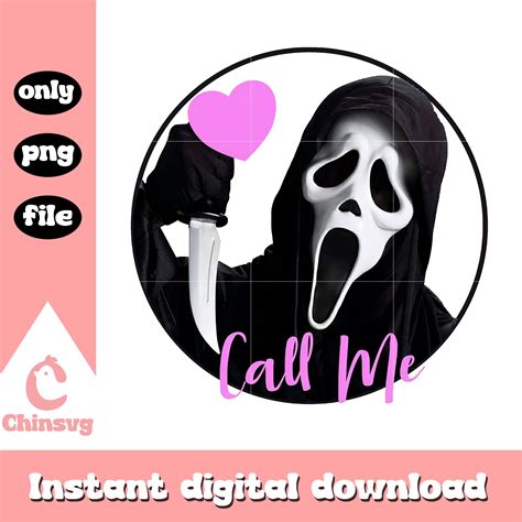 Call Me Horror Ghostface Design Png Ghostface Movie Png Chinsvg