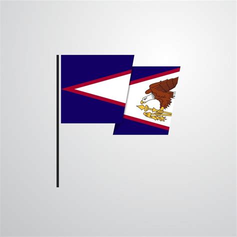 American Samoa Waving Flag Design Vector 14300193 Vector Art At Vecteezy