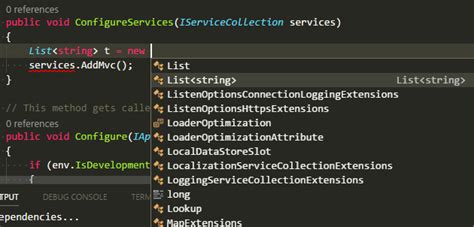 no suggestions after typing new keyword · issue 146 · dotnet vscode
