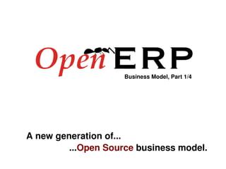 Open Source Business Model Of Open ERP PPT