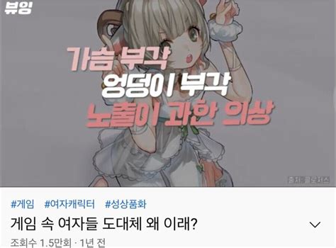 노출 심한 게임 속 여자들 왜이래 유머 움짤 이슈 에펨코리아