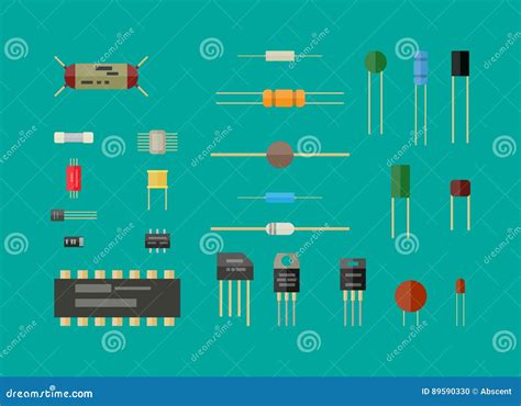 Resistor Capacitor Icon Cartoon Style 198341145