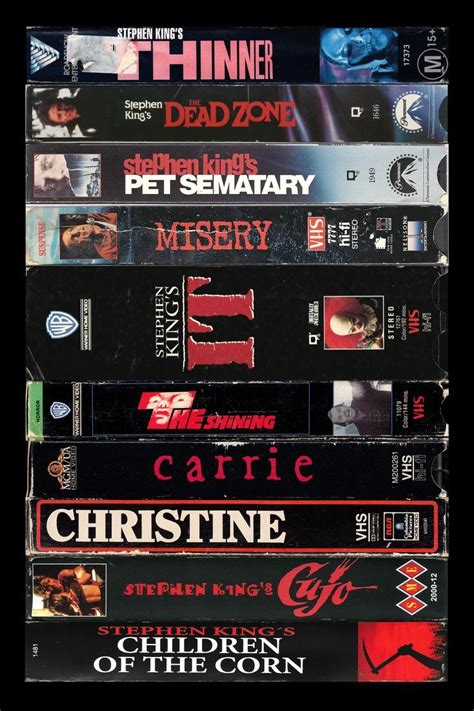 Stephen King Horror Vhs Collection By Lenasscribbles Filmes Antigos