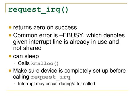 Ppt Interrupt Handling In Linux Kernel Programming Overview