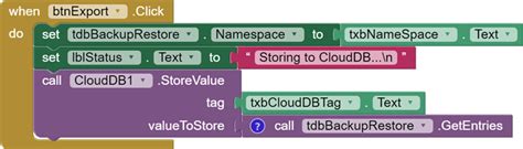 Tinydb Namespace Backup And Restore Via Clouddb Tutorials And Guides