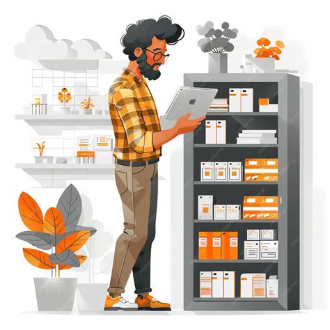 Data Analyst Web Developer In A Ai Research Lab Illustrated Flat Minimal Design Premium Ai